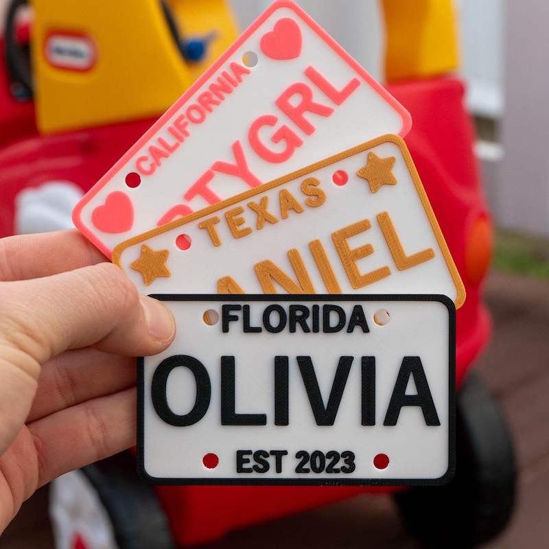 Cozy Coupe License Decals - Etsy