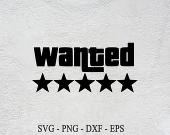 GTA Wanted Stars Sticker SVG and Other Files - Etsy