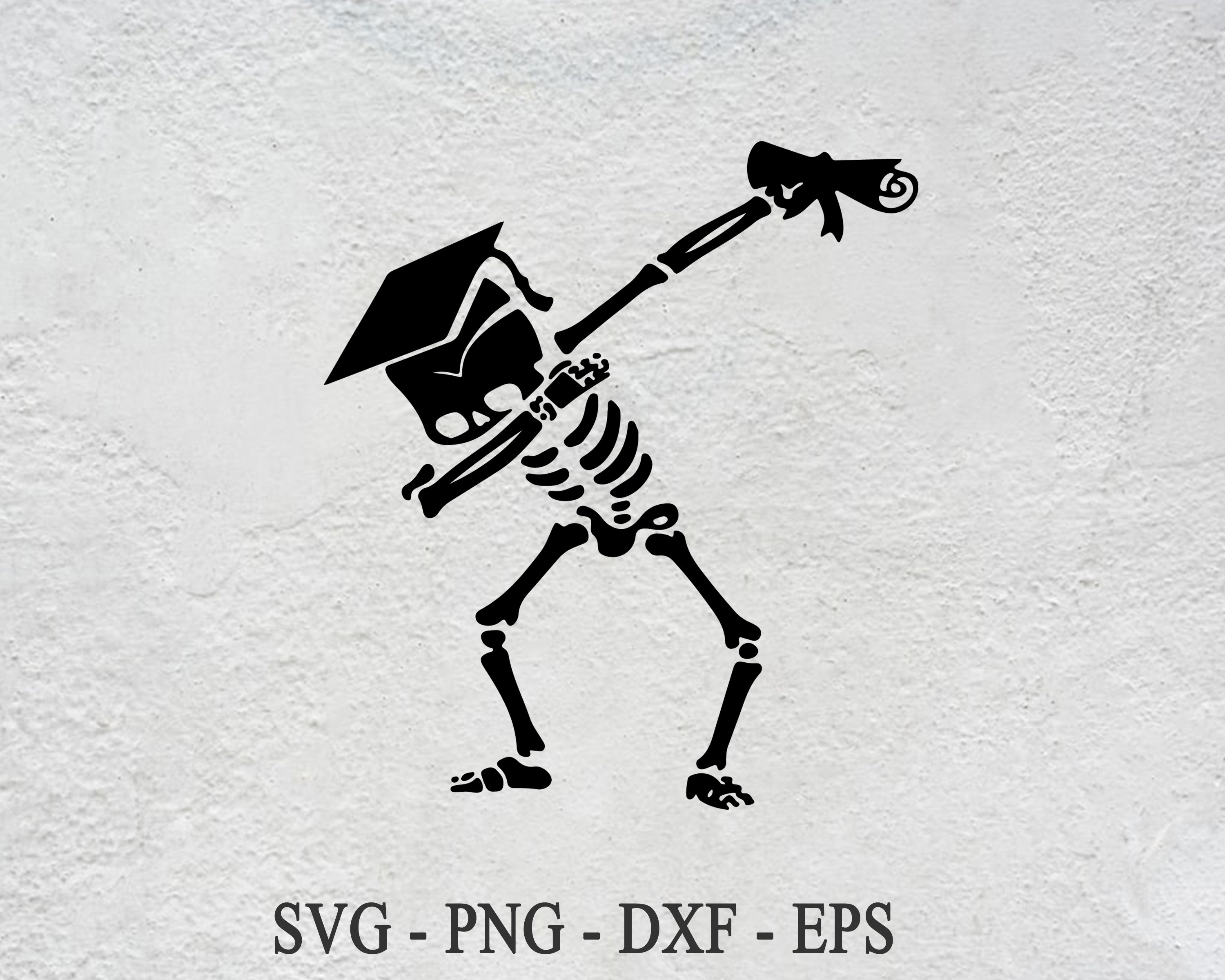 Skeleton in a Graduation Cap Svg, Skleton Svg, Graduation Skull Svg ...