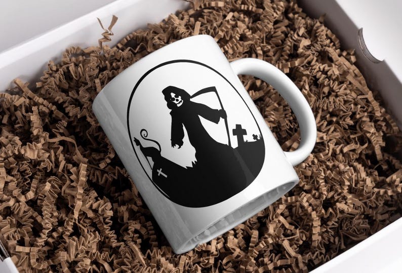 Grim Reaper Cat SVG, Cementerio espeluznante SVG, Halloween SVG ...