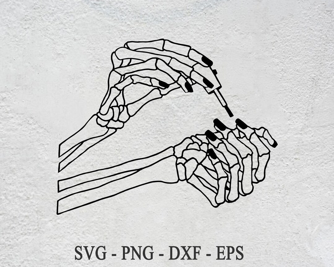 Skeleton Nail PNG, Skeleton Hand, Halloween PNG, Cute Halloween Design ...