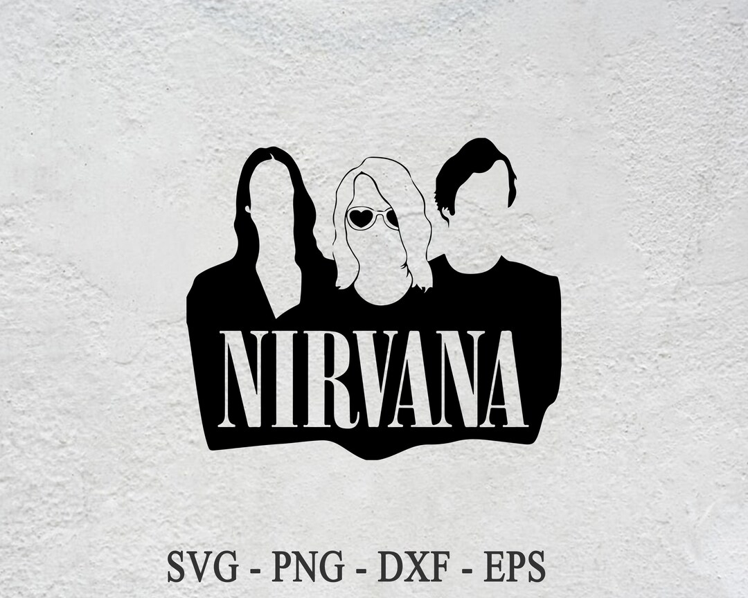 Nirvana Svg Bundle Clipart Kurt Cobain, Smiley Face Svg Png Eps Dxf Pdf ...