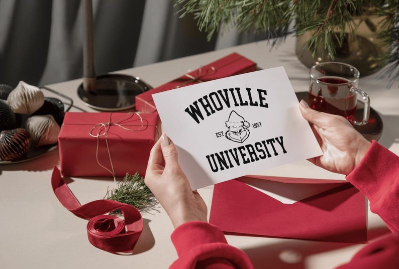 Grinch Whoville University Design: SVG, PNG, PDF Files (digital ...