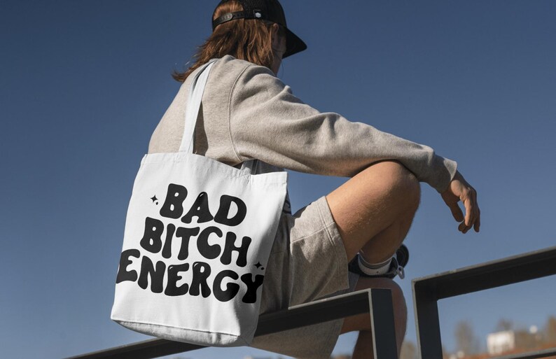 Bad Bitch Energy SVG, Wavy Letters Svg, Silhouette Cut File, Cricut Svg ...