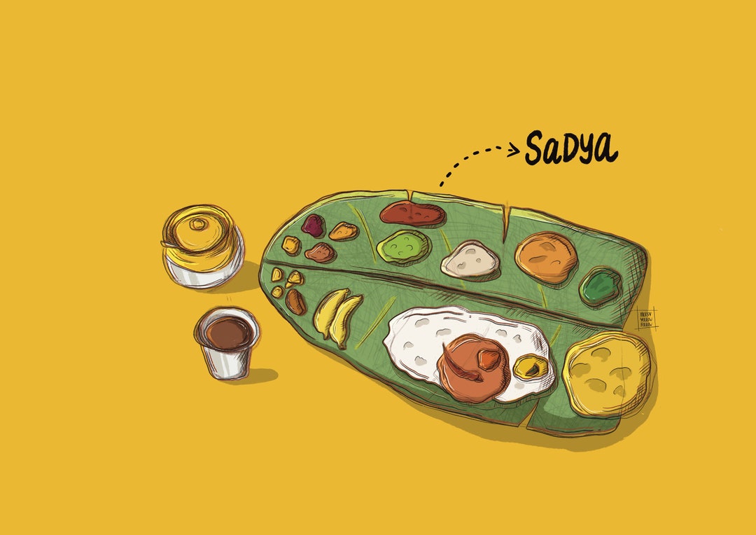 Sadya - Kerala Food - Indian Food Art - Banana Leaf Food Art - Recipe ...
