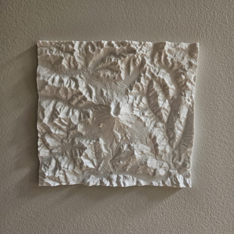 Personalized Terrain Map Wall Art, Home Decor - Etsy