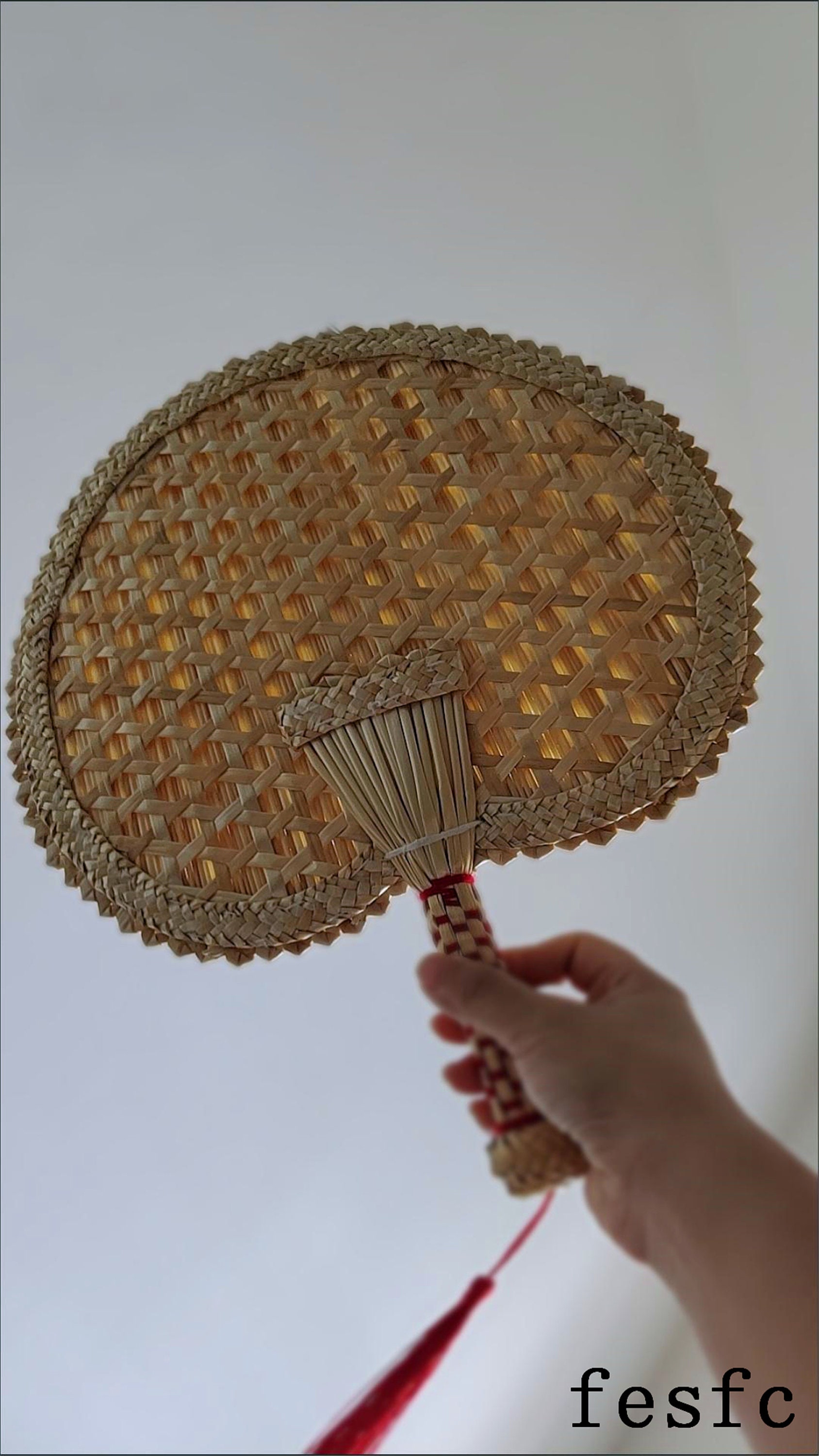 This woven fan is very beautiful | Etsy