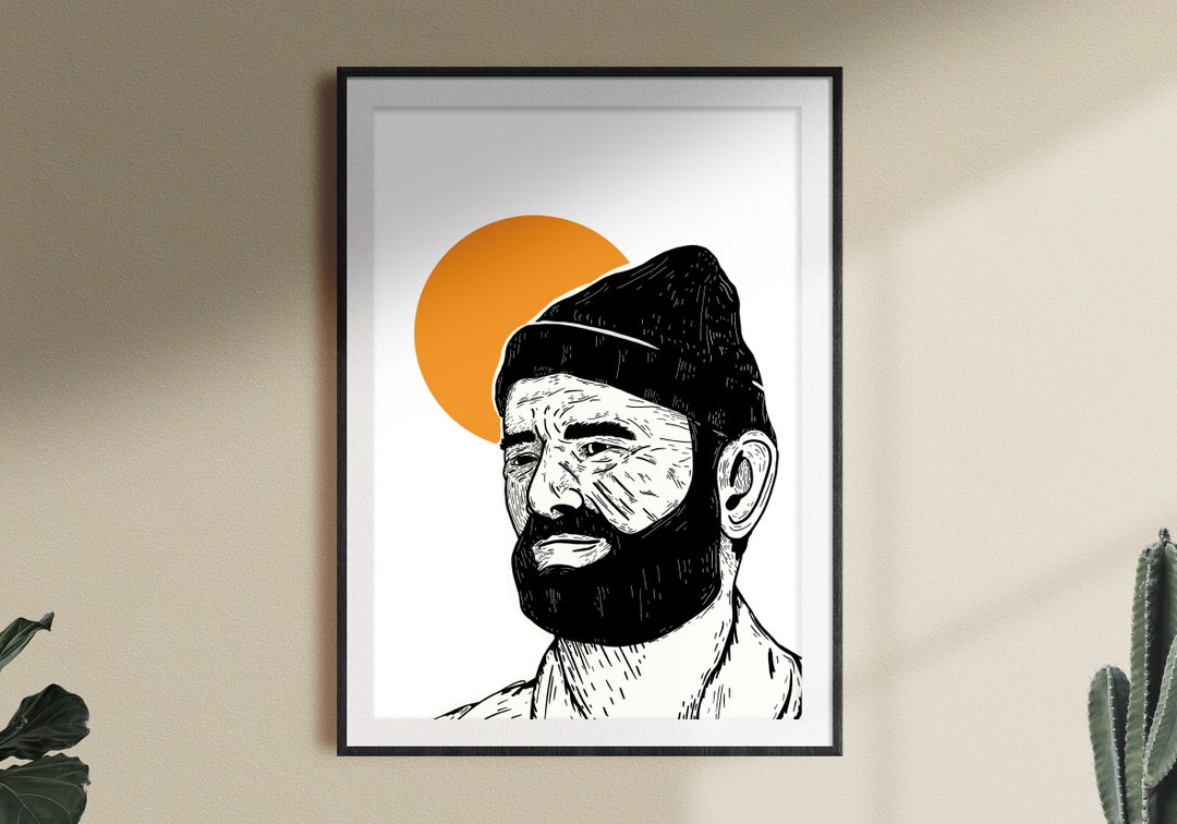 Bill Murray Sailor Print Line Art Illustration A Life - Etsy.de