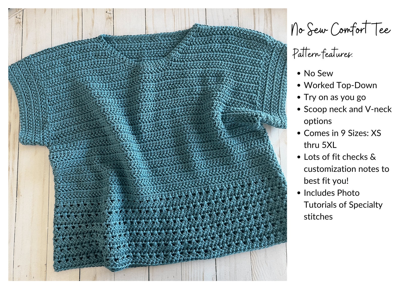 Tee Shirt Crochet Pattern Crochet Top Pattern PDF New Sew - Etsy