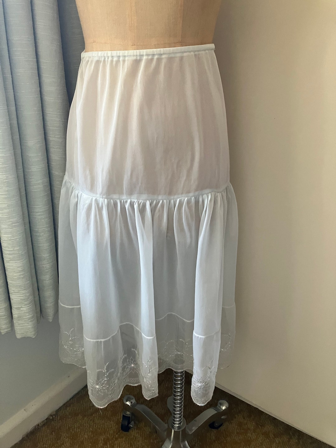 1960 Baby Blue Nylon Half Slip With Embroidered Edging Size 10 - Etsy ...