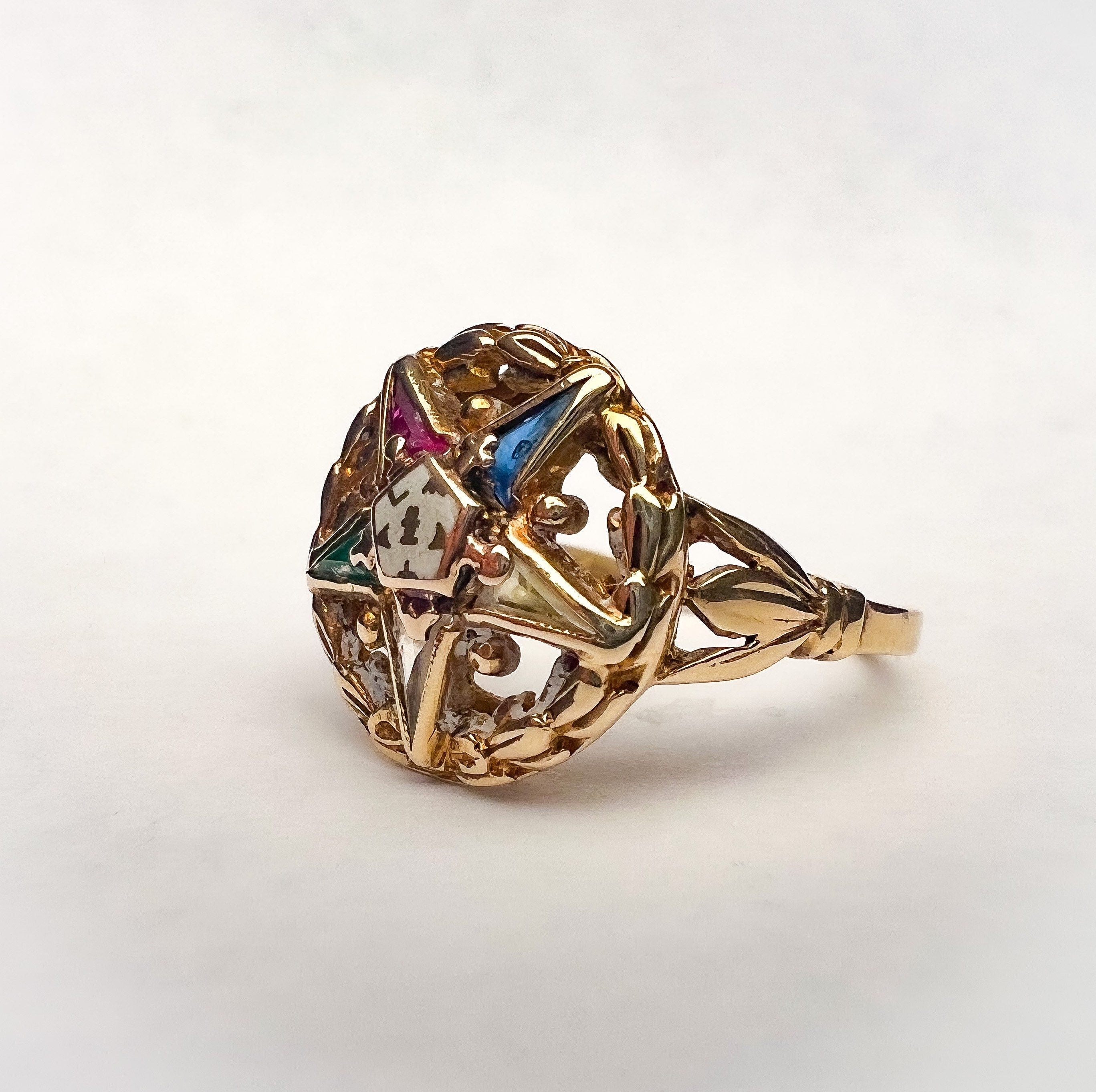 Order of the Eastern Star Ring OES Synthetic Gemstone & - Etsy