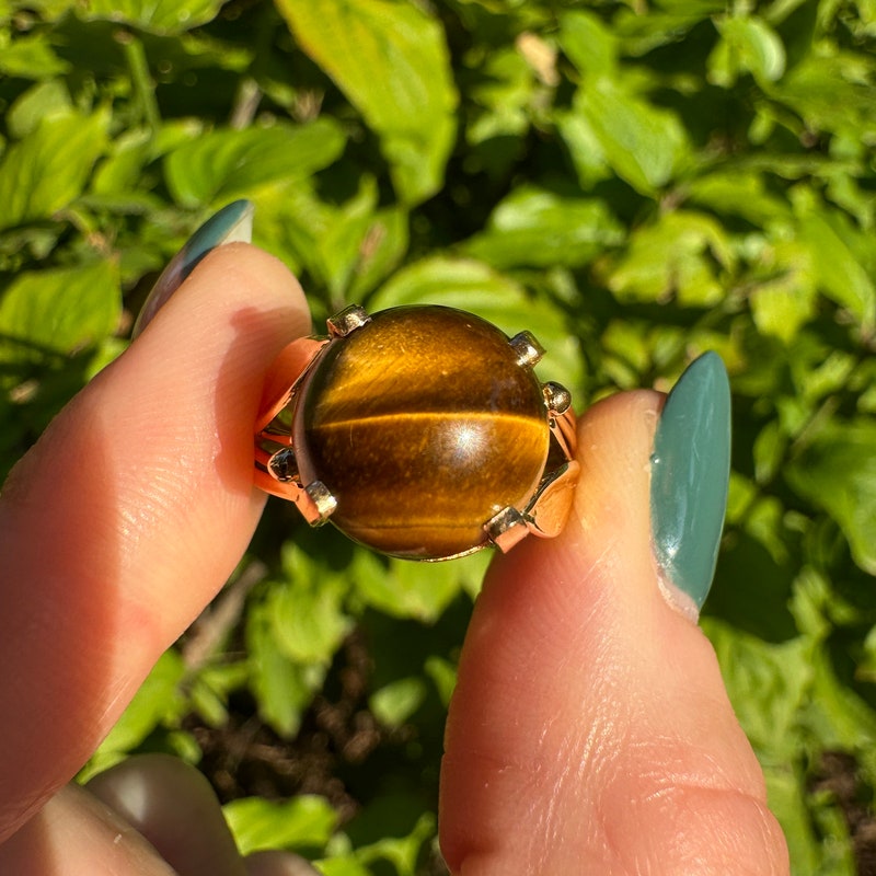 Tiger Eye Ring - Etsy