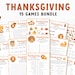 15 Thanksgiving Games Bundle, Printable Thanksgiving Party Games, Fall ...