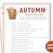 Autumn Riddle Me This Printable Game, Family Fall Game Printable ...