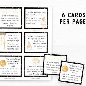 New Years Eve Treasure Hunt Clues for Kids, Holiday Treasure Hunt, Game ...