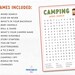 Camping Games Printable Bundle, Printable Camping Game for Kids and ...