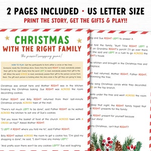 Left Right Game, Gift Exchange Game, Christmas Party Game Printable ...