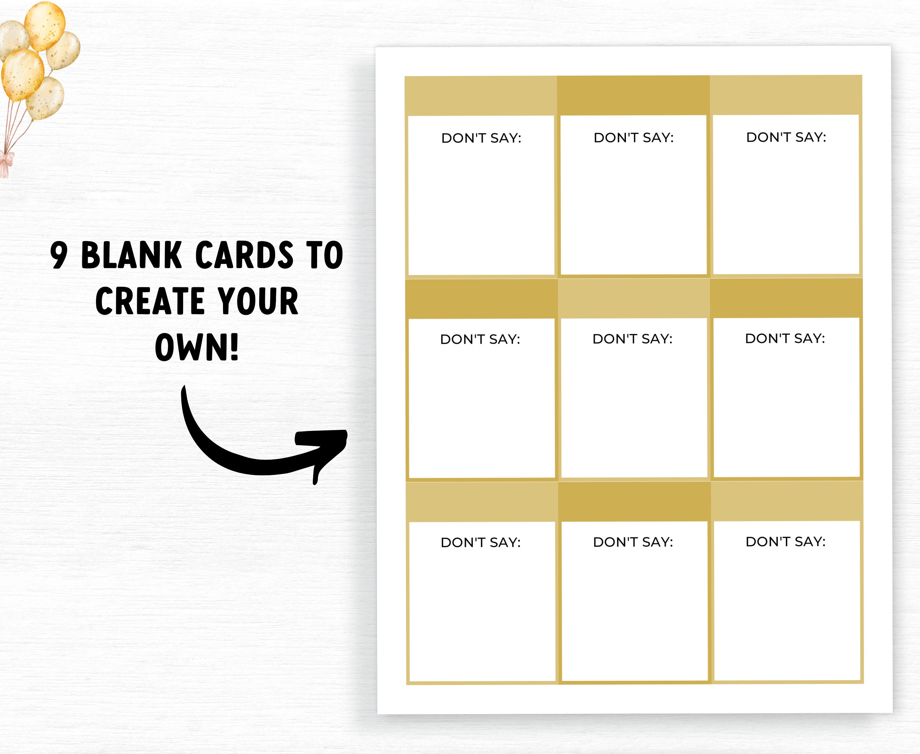 New Years Eve Taboo Game, Family Party Game, Printable New Year Family ...