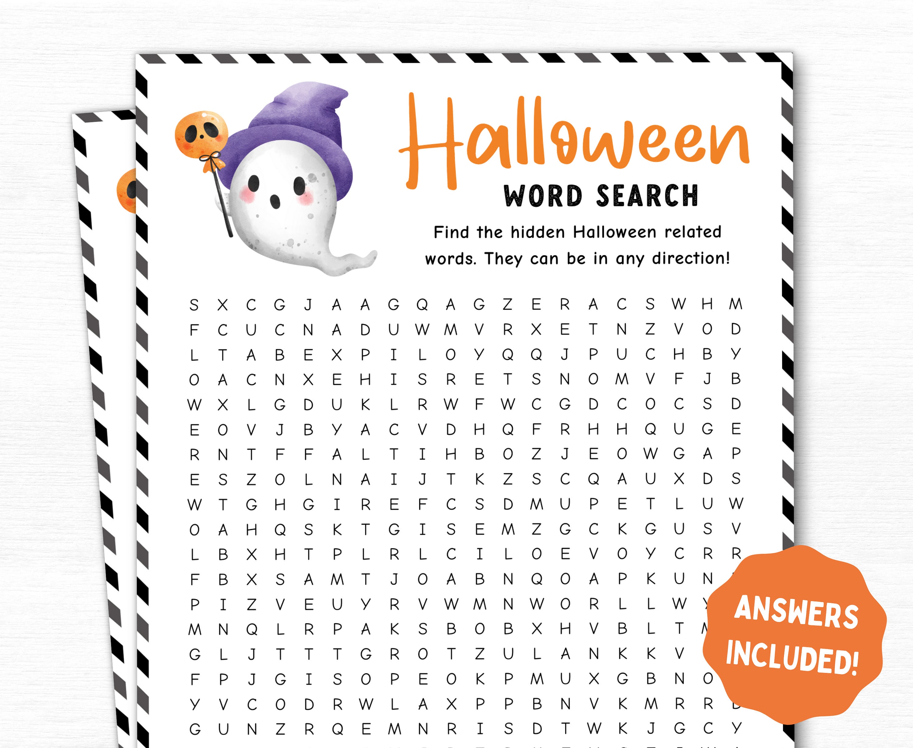 Halloween Word Search Printable, Party Games Printable, Halloween Kids ...