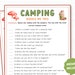 Camping Riddle Me This Printable Game, Family Camping Game Printable ...