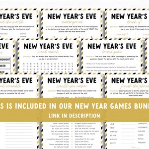New Years Eve Scattergories Game, New Year Games Printable, New Years ...