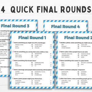 Family Feud Game Printable Family Game Night Family Quiz - Etsy