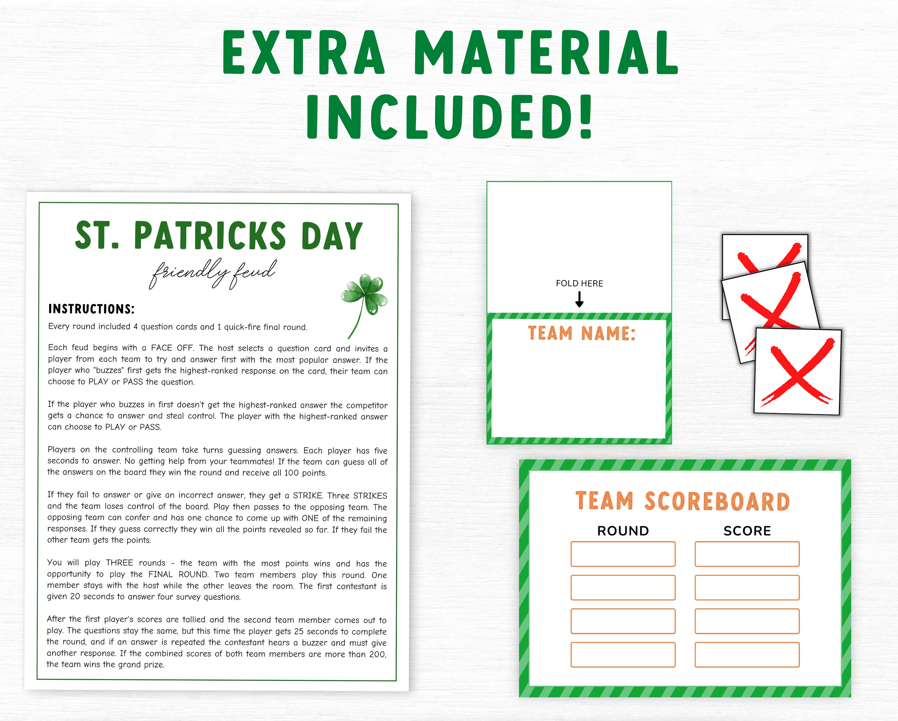 St Patrick's Day Friendly Feud Game, Family Feud Quiz, Family Game ...