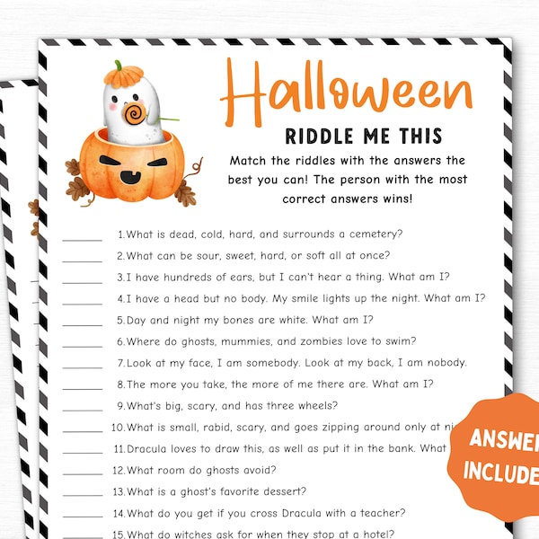 Riddle Me This Halloween - Etsy