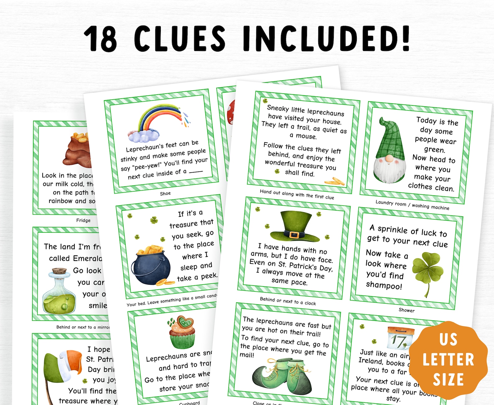 St. Patrick's Day Treasure Hunt, Patrick's Day Scavenger Hunt for Kids ...