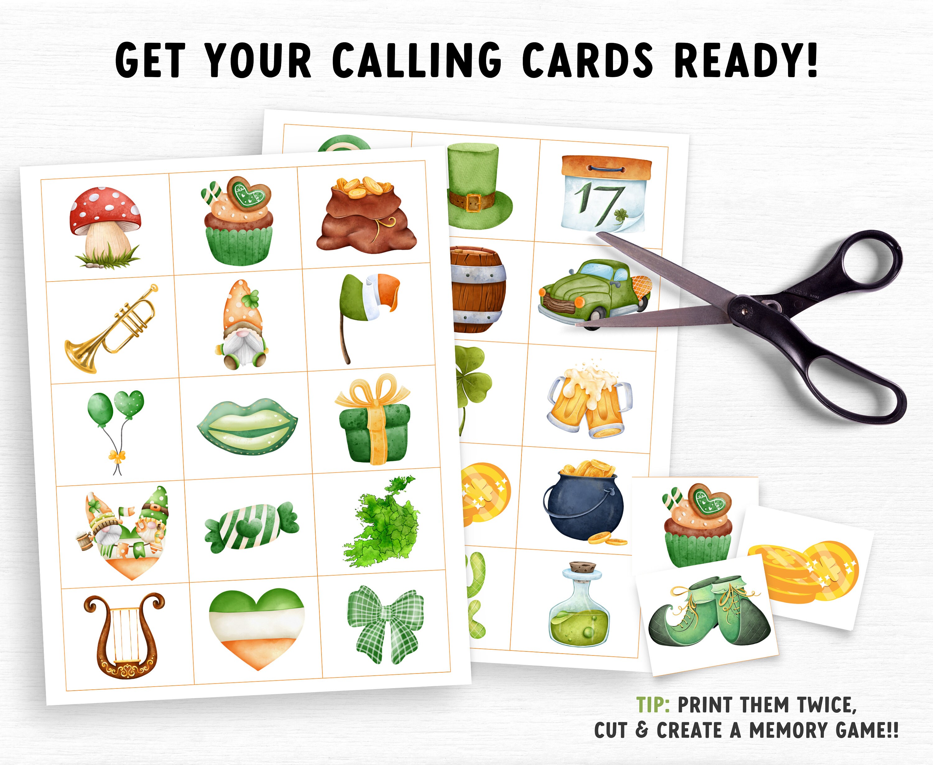 St. Patrick's Day Bingo Cards, Patrick's Day Bingo, Printable Activity ...