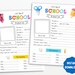 First and Last Day of School Printable, Back to School Questionnaire ...