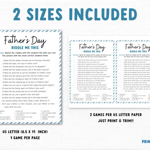 15 Printable Fathers Day Game Bundle, Fathers Day Games for Kids and ...