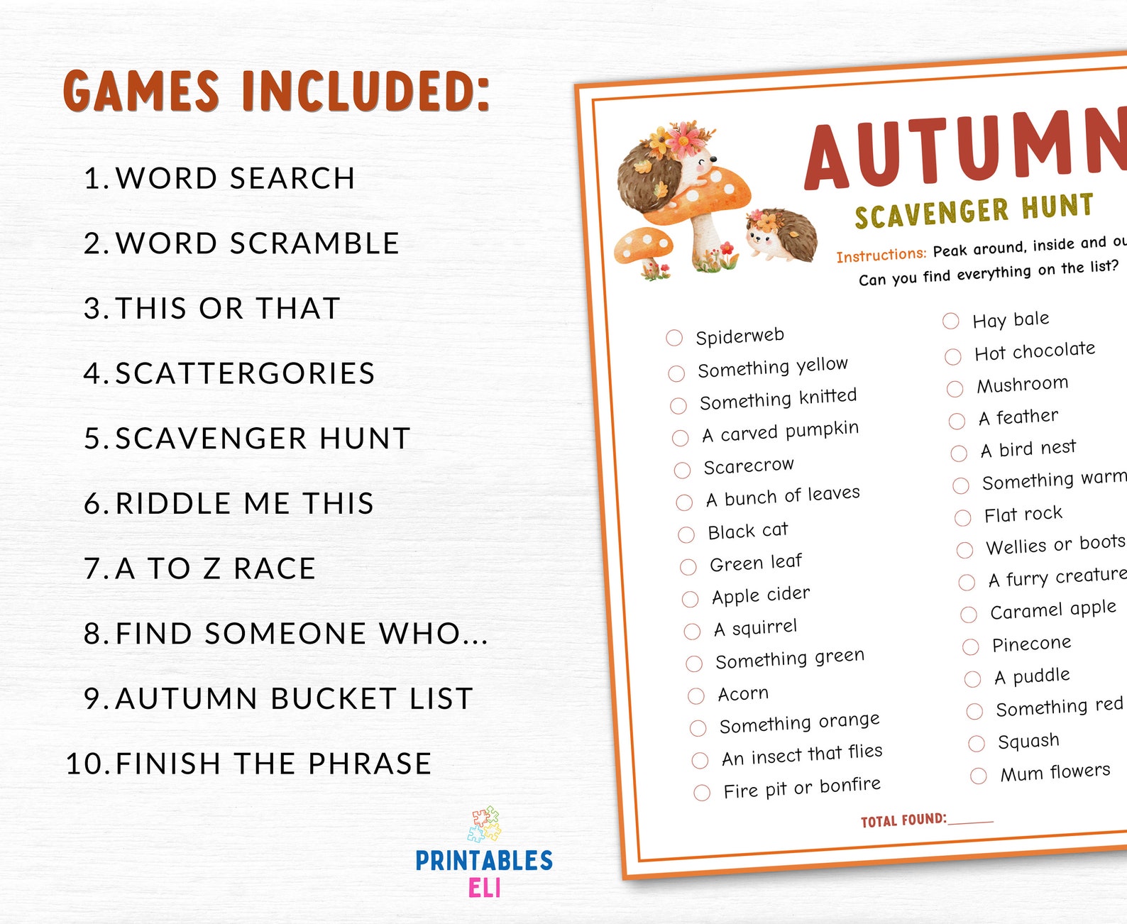 Autumn Games Bundle, Printable Fall Game for Kids and Adults, Autumn ...