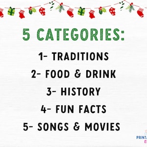 Christmas Trivia Game Printable, Printable Christmas Trivia Night ...