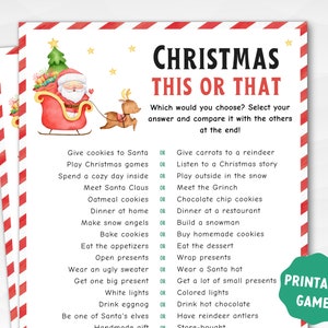 Christmas This or That Printable Game Christmas Party Game - Etsy