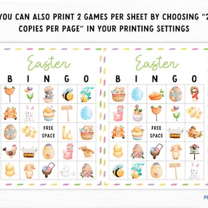 Easter Bingo Cards Printable, Spring Bingo, Easter Activity for Kids ...