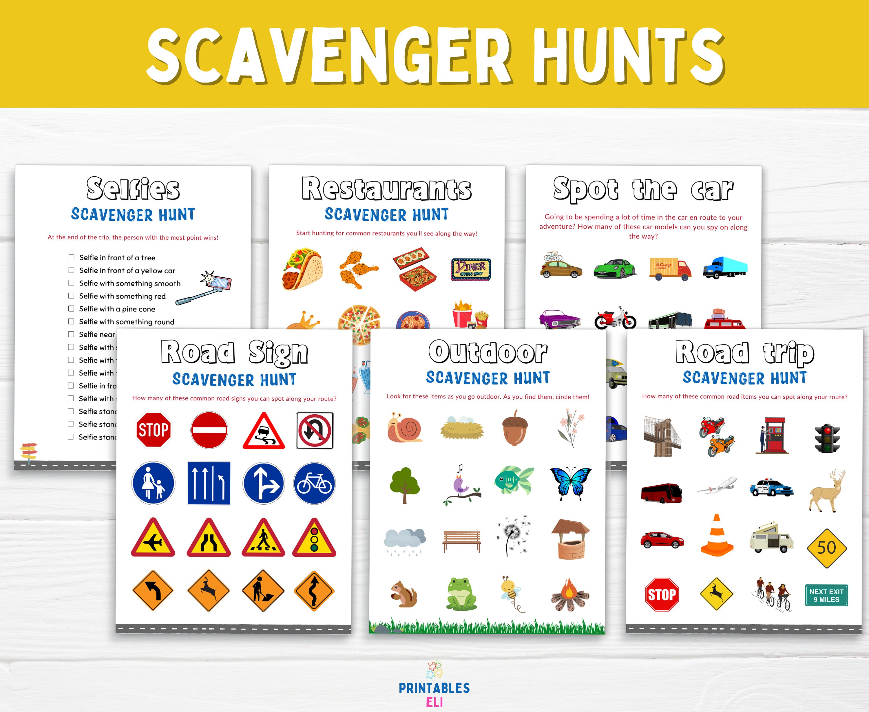 Road Trip Games Bundle, Printable Road Trip Activity Pack, Family Games ...