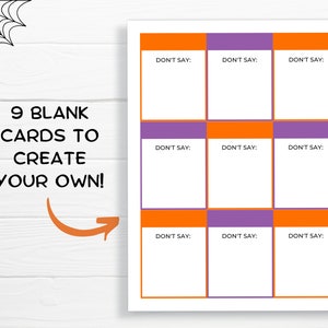 Halloween Taboo Game Family Party Game Printable Halloween - Etsy
