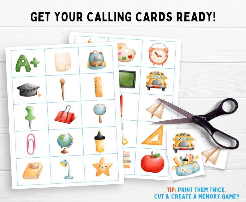 Back to School Bingo Cards Printable, School Bingo, Printable Classroom ...