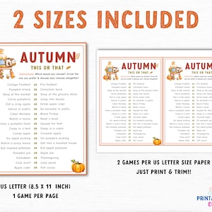 Autumn Games Bundle, Printable Fall Game for Kids and Adults, Autumn ...