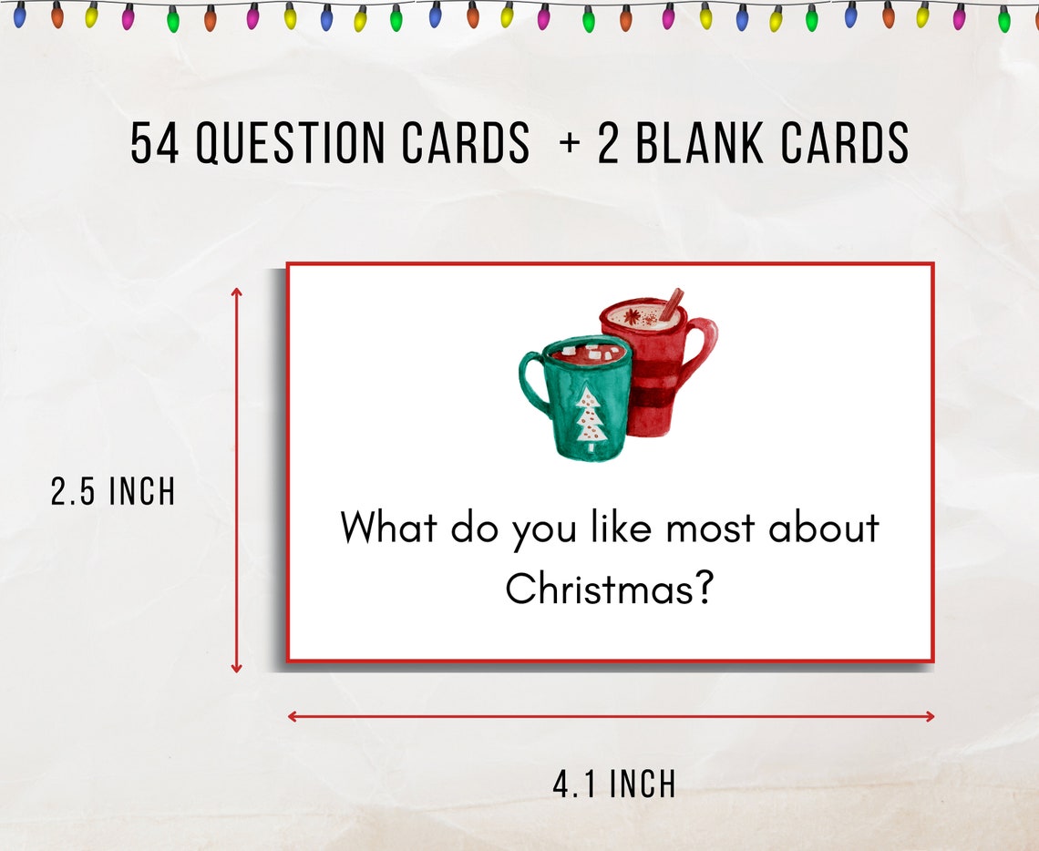 Christmas Conversation Starters Christmas Party Game - Etsy