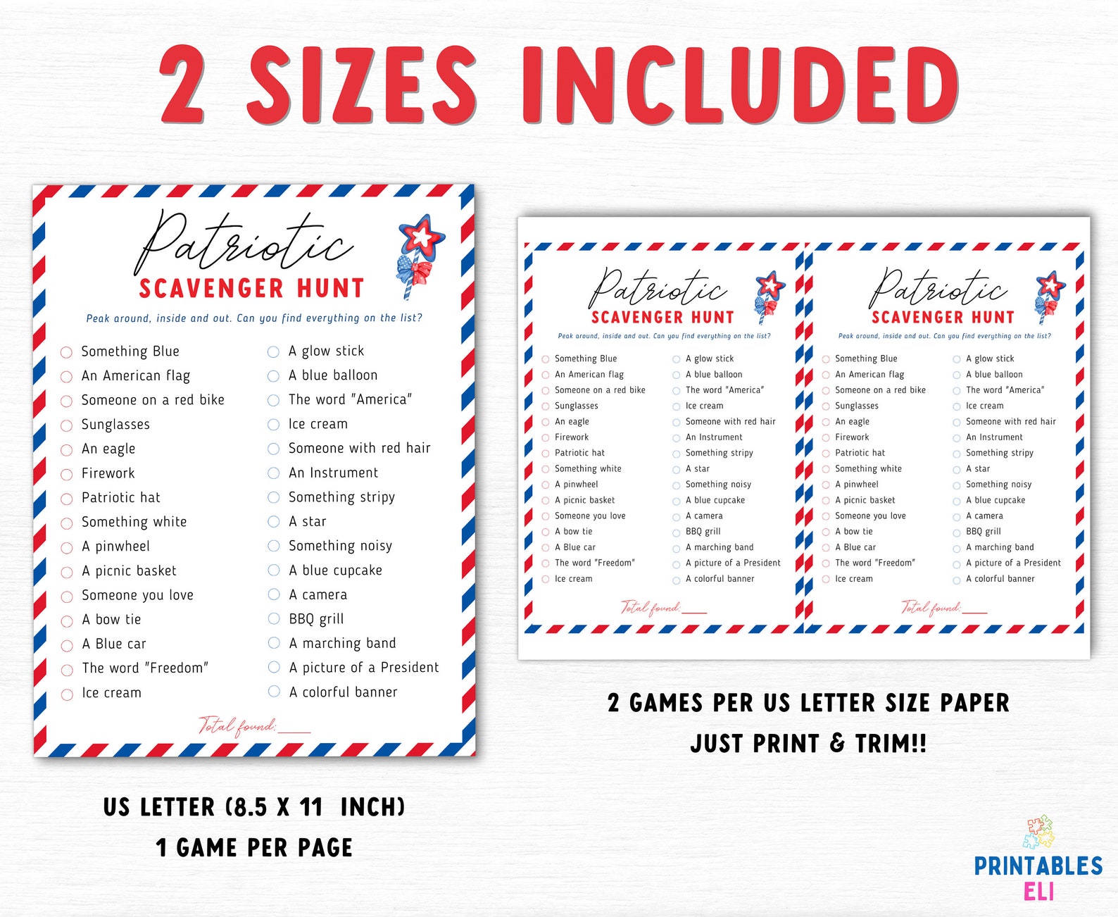 Printable Memorial Day Scavenger Hunt Game, Memorial Day Game for Kids ...