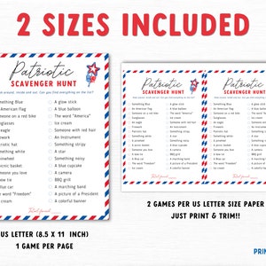 Printable Memorial Day Scavenger Hunt Game, Memorial Day Game for Kids ...