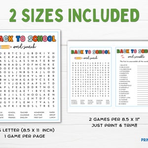 Back to School Games Bundle Printable Back to School Games - Etsy