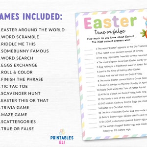 15 Easter Games Bundle Printable, Easter Party Game Printable ...