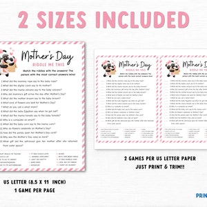 15 Mother's Day Games Bundle, Printable Games for Kids and Adults ...