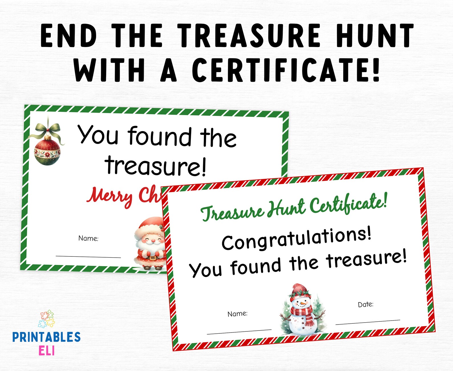 Christmas Treasure Hunt for Kids, Holiday Treasure Hunt Clues, Winter ...