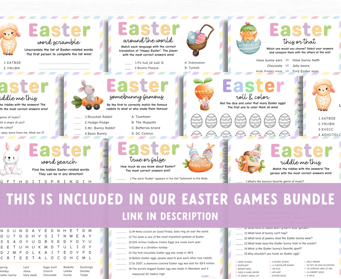 Easter True or False Game, Printable Easter Family Game, Easter Kids ...