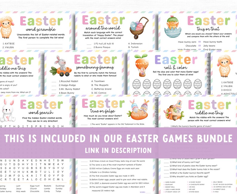 Easter True or False Game, Printable Easter Family Game, Easter Kids ...