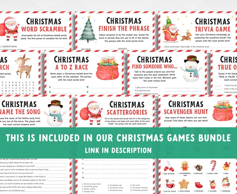 Christmas Word Search Game Printable Christmas Game - Etsy